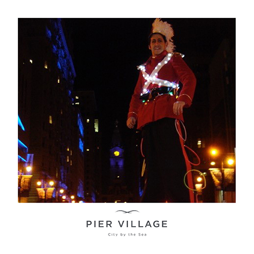 Toy Soldier Stiltwalker Show - Pier Village